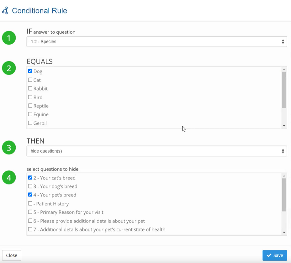 Using Conditional Rules in Your PetDesk Forms Questionnaire – PetDesk Help Center
