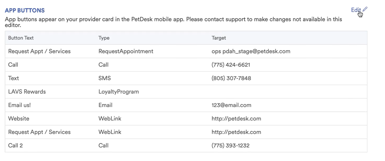 How Do I View & Edit My Business' App Buttons? – PetDesk Communication ...