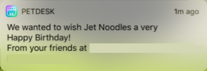 Pet Celebration Messages – PetDesk Communication Help Center